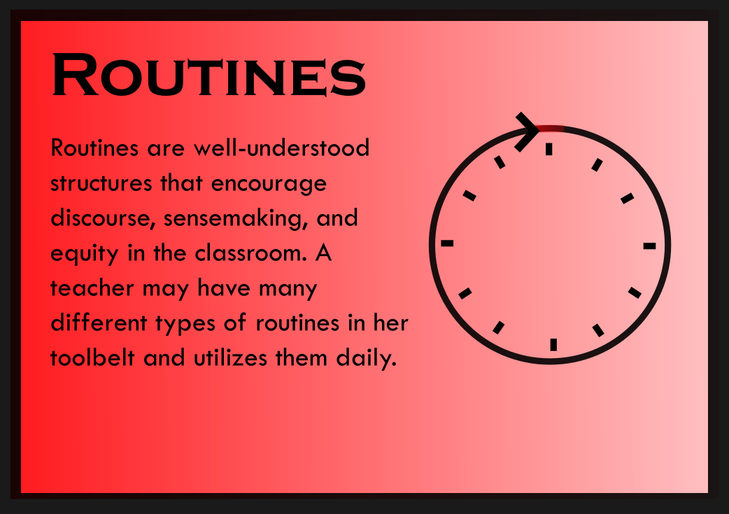Routines: the driving beat of your class – emergent math
