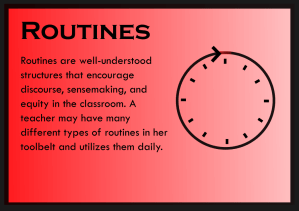 Routines: the driving beat of your class – emergent math